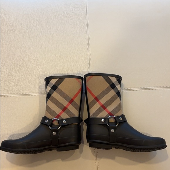 Burberry | Shoes | Burberry Plaid Rain Boots | Poshmark